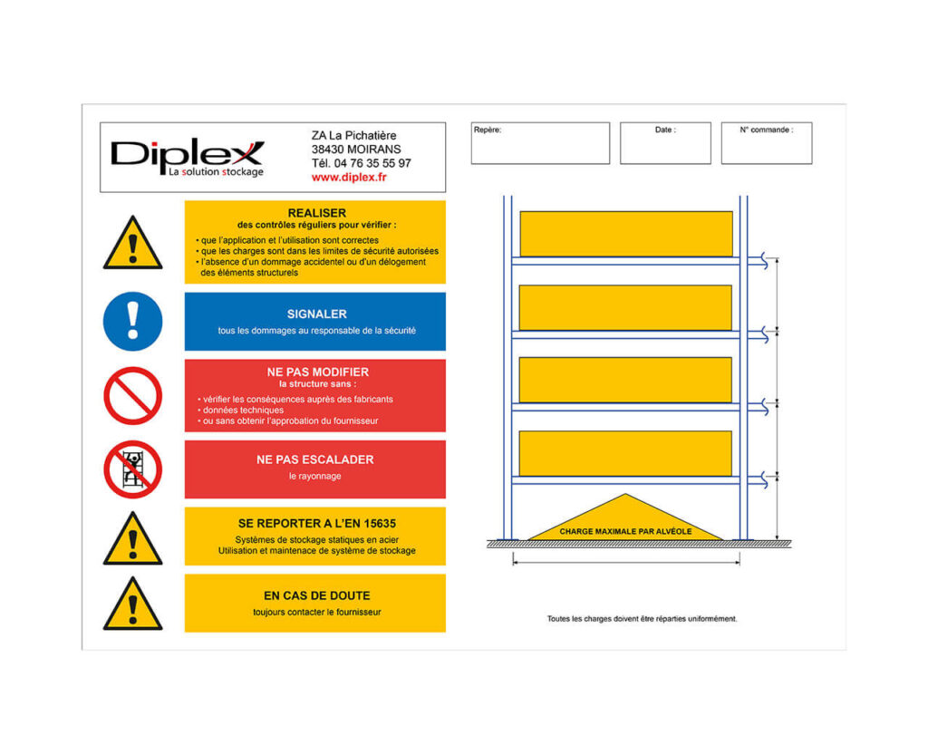 Plaque de charges pour ProfilPAL - Diplex, fabricant Français de ...